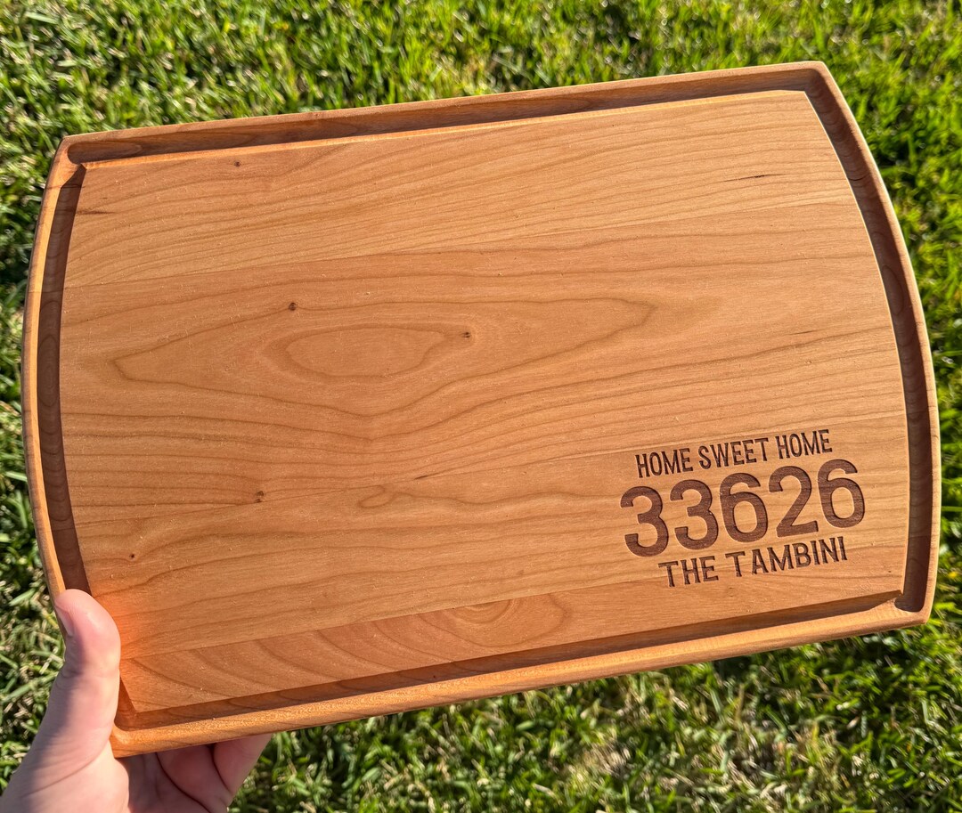 Personalized Zip Code Cutting Board | New House Charcuterie Board ...