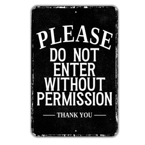 Do Not Enter Without Permission Sign - Etsy