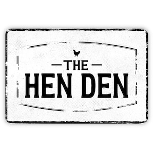 The Hen Den Sign - Hen House Personalized Chicken Coop - Custom Metal ...