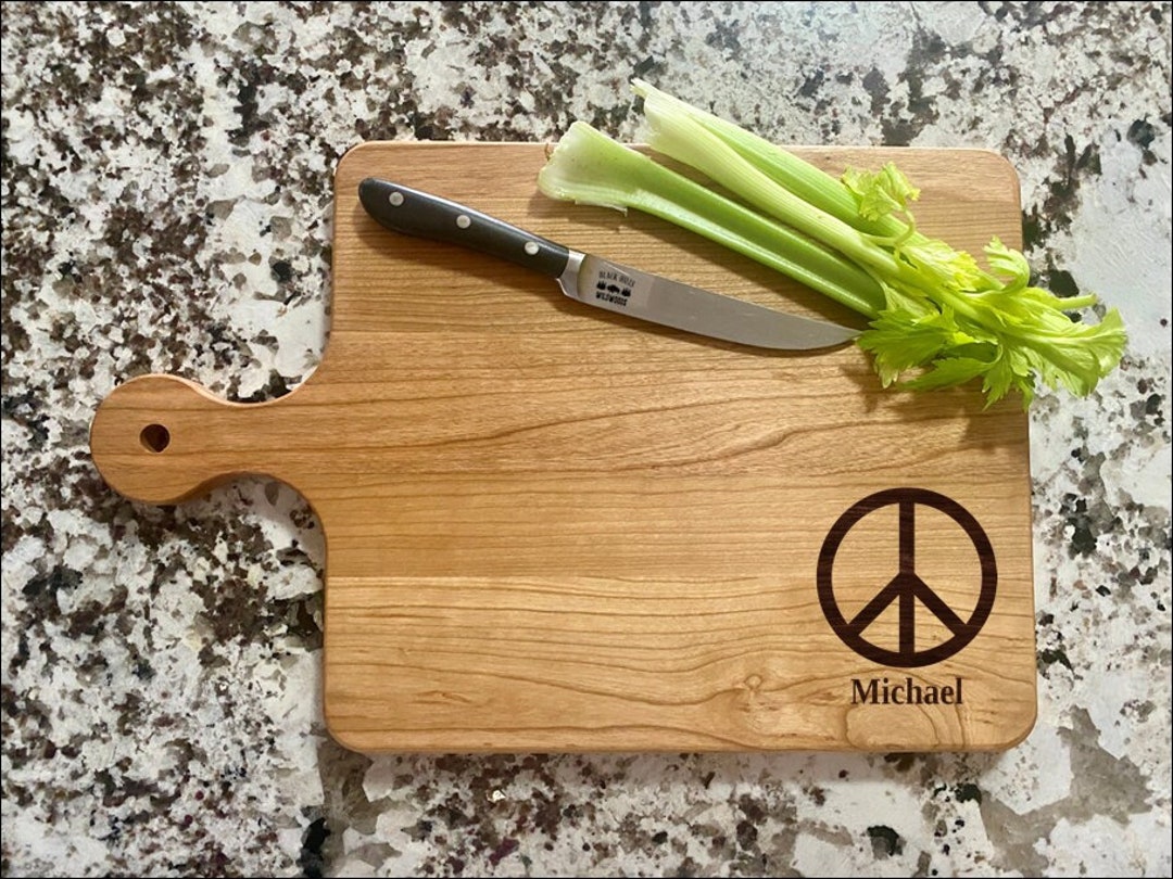 Peace Sign Cutting Board | Peace Charcuterie Board | Custom Serving ...