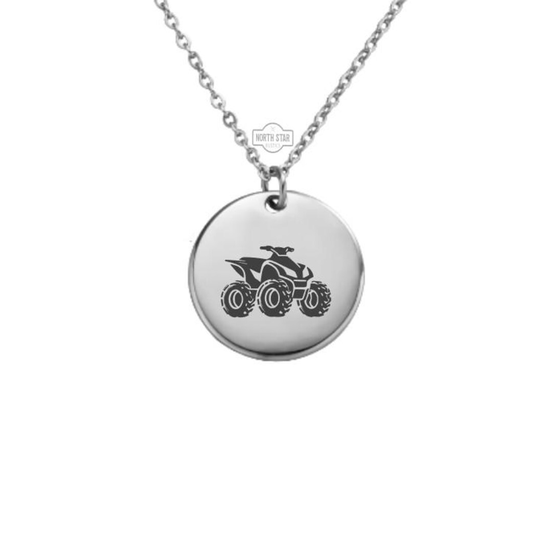 ATV 4 Wheeler Necklace - Rider Racing Gold or Silver Minimalist Dainty ...