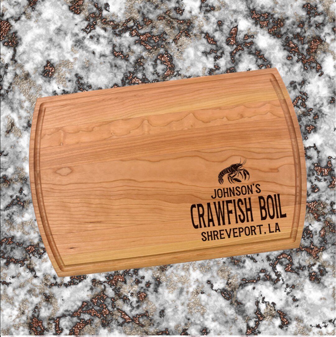 Personalized Crawfish Boil Cutting Board | Welcome to Our Crawfish Boil ...