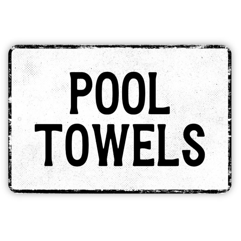 Pool Towel Signs - Etsy