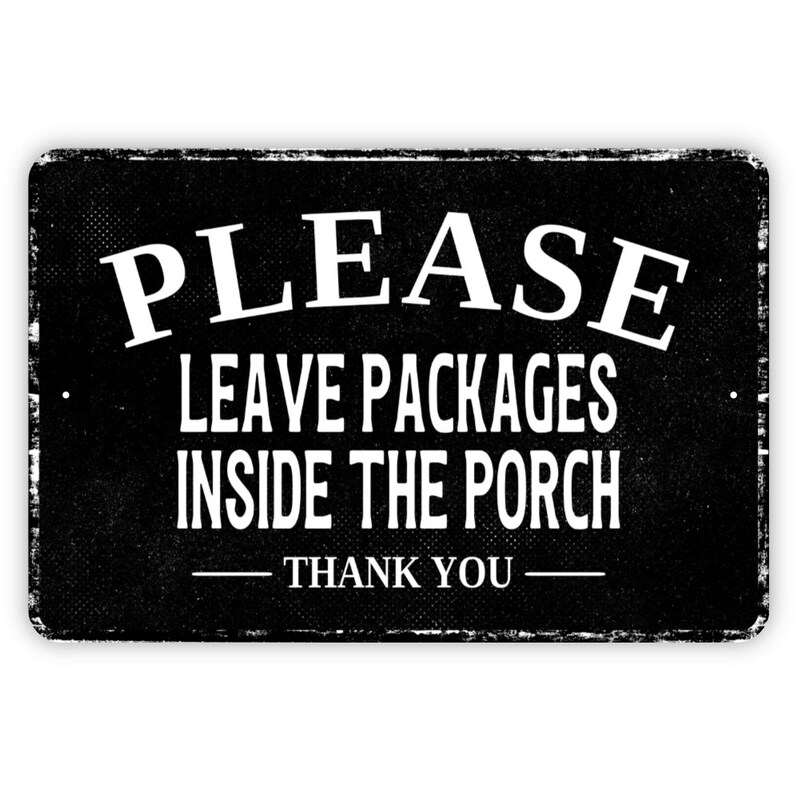 Please Leave Packages on Porch Sign - Etsy