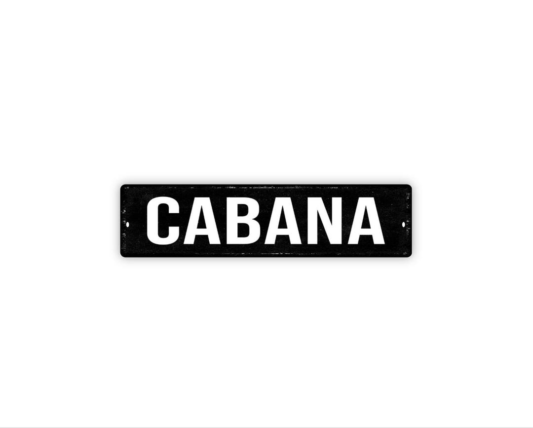 Cabana Sign Metal Wall Decor for Poolside, Patio or Beach House ...