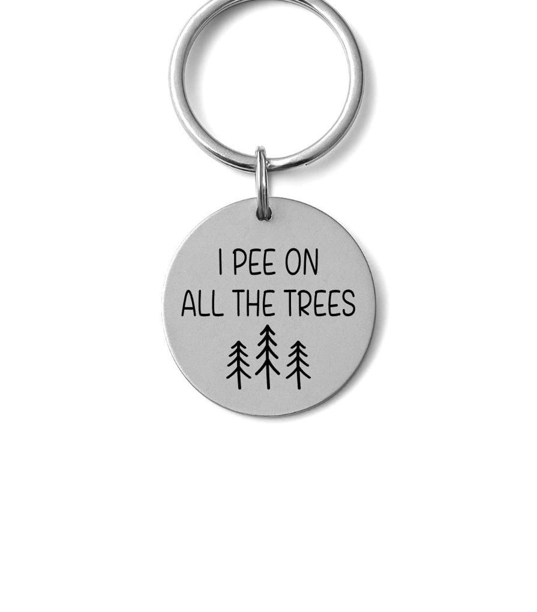 I Pee on All the Trees Pet ID Tag | Funny Dog or Puppy Collar Charm ...