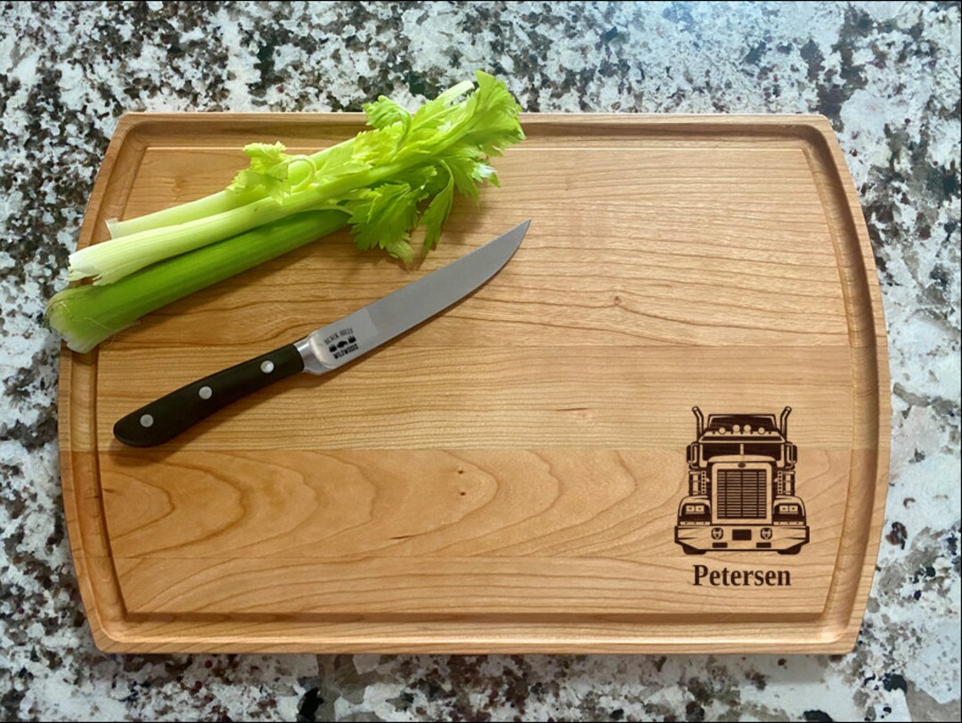 Semi Truck Cutting Board Tractor Trailer Charcuterie Board Custom ...