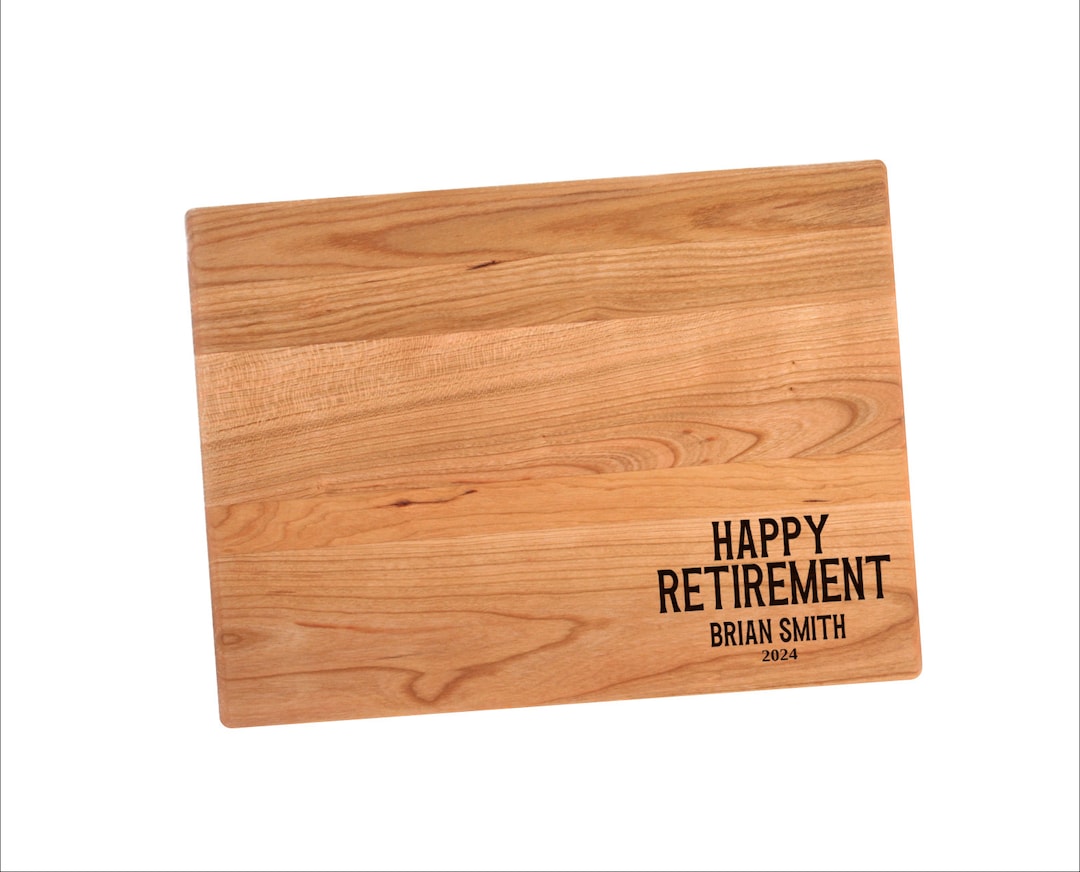 Happy Retirement Cutting Board | Retirement Party Charcuterie Board ...