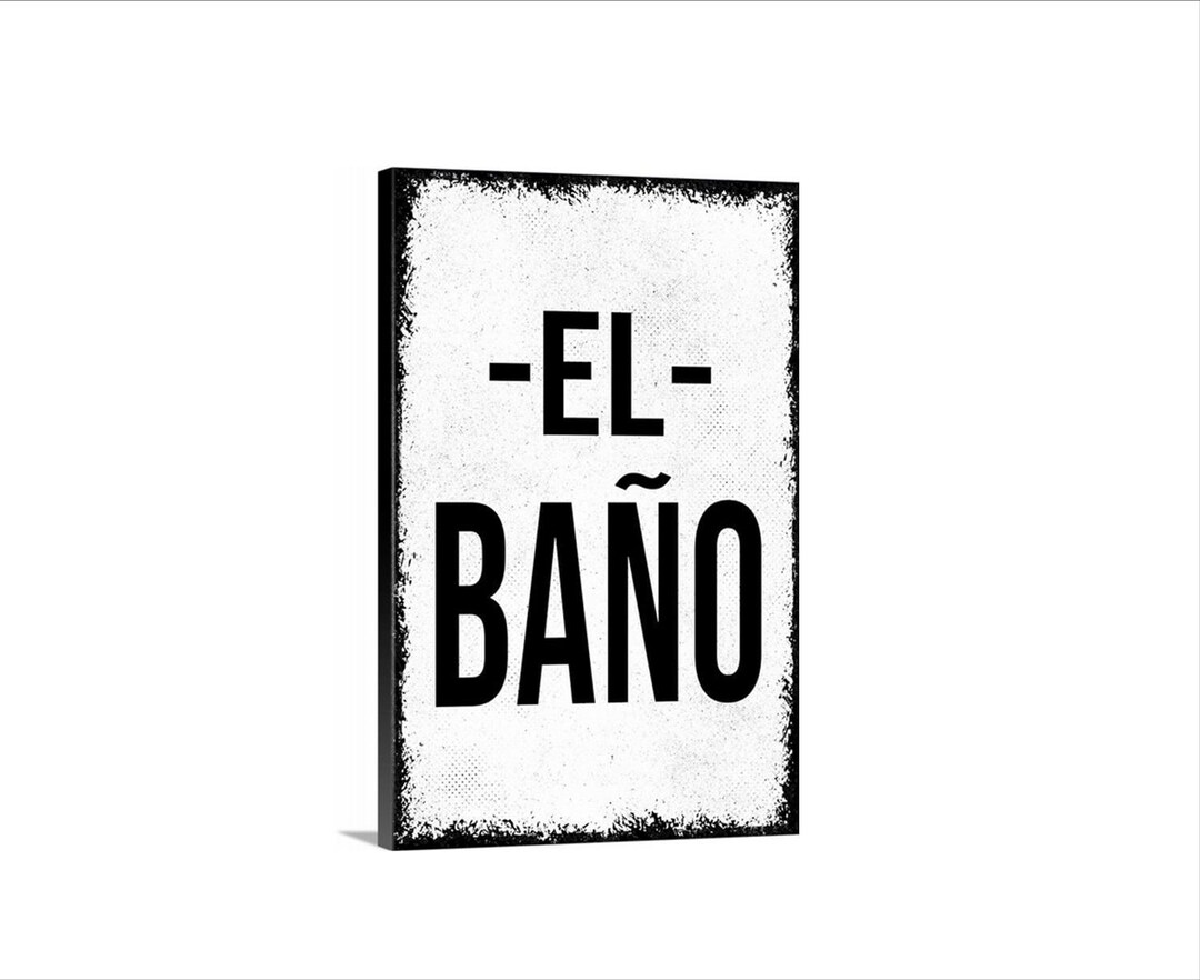 El Baño Sign | Spanish Bathroom Door Wall Decor | Restroom Entry Wall ...