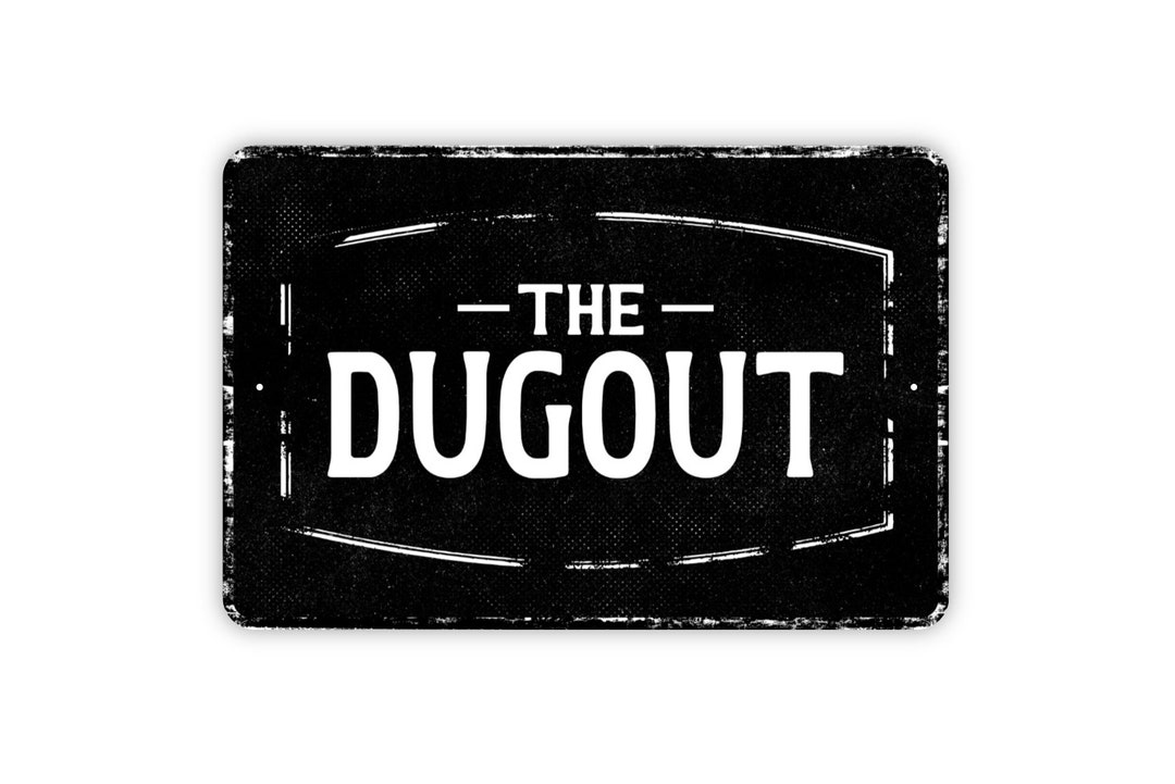 The Dugout Sign - Personalized Metal Sign Wall Art - Distressed Vintage ...