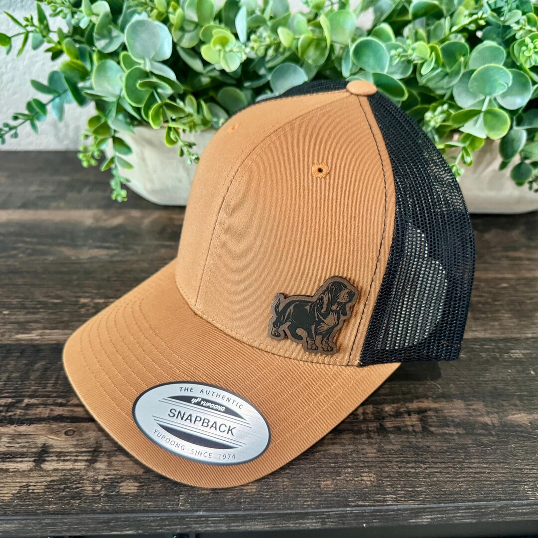Basset Hound Hat – Trucker or Snapback Cap With Basset Design – Dog ...