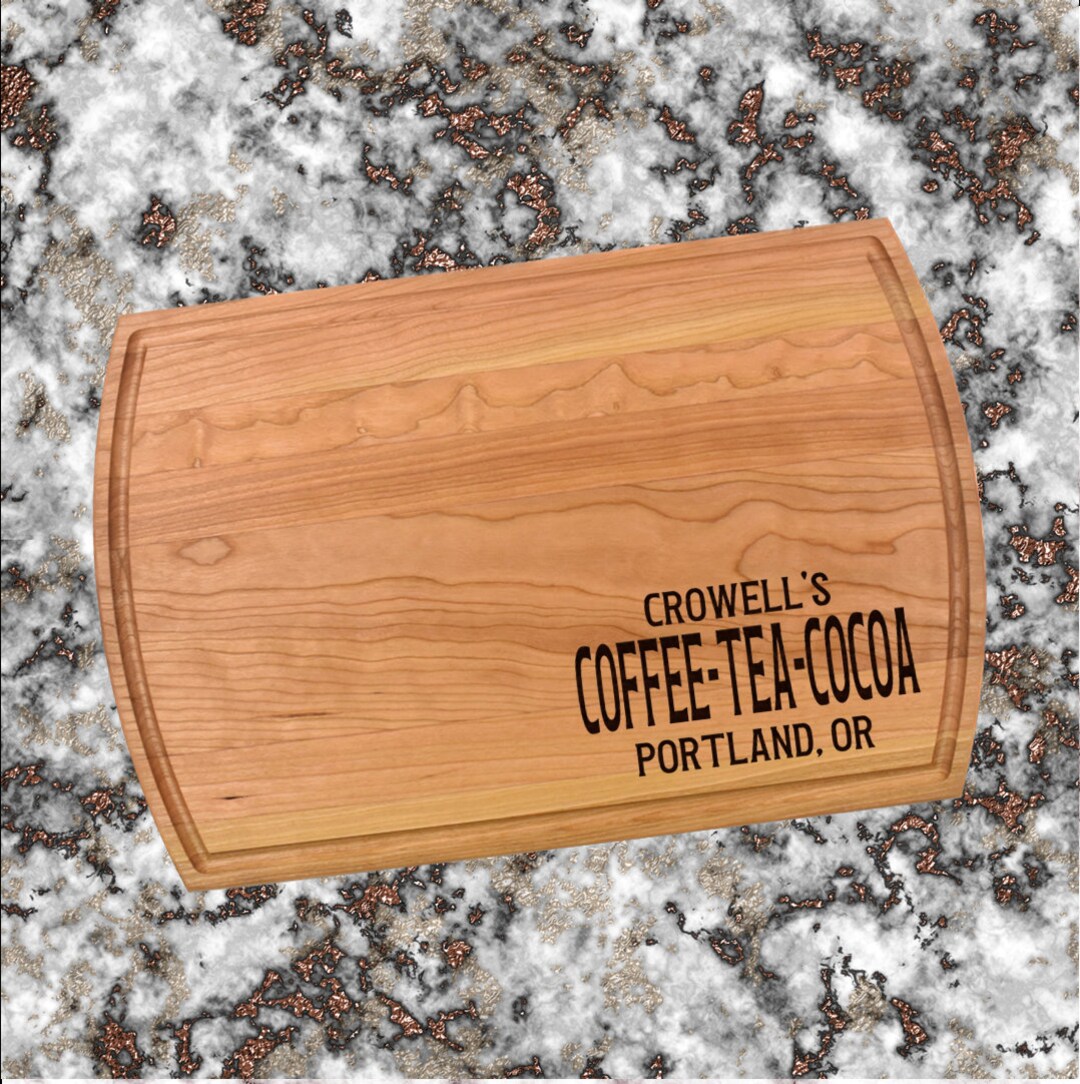 Personalized Coffee Tea Cocoa Cutting Board | Espresso Latte ...