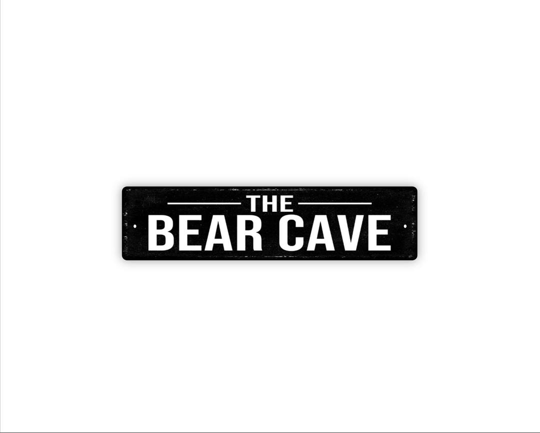 The Bear Cave Sign Metal Wall Decor for Cabin, Lodge or Rustic Retreat ...