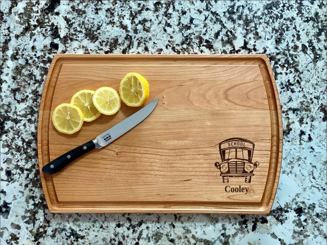 School Bus Driver Cutting Board | Bus Driver Charcuterie Board | Custom ...