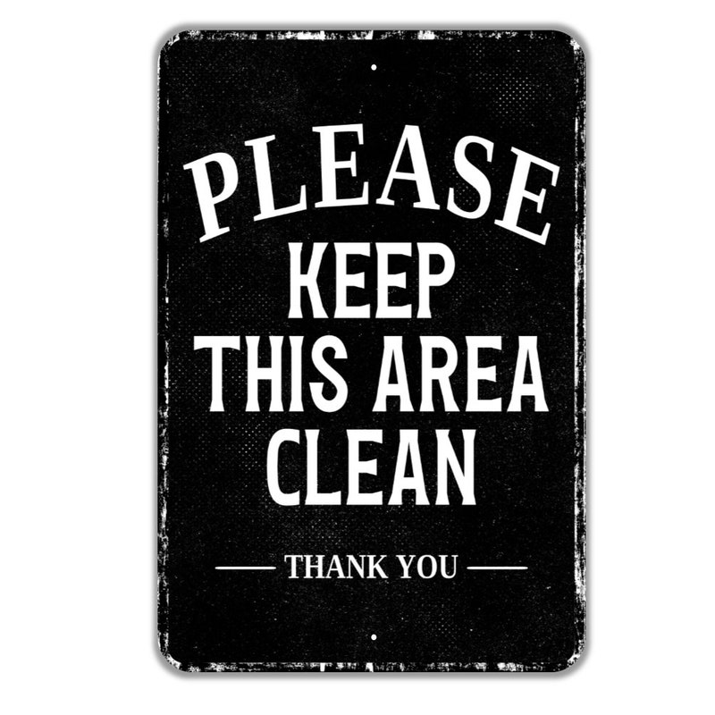 Clean up After Yourself Bathroom Sign - Etsy