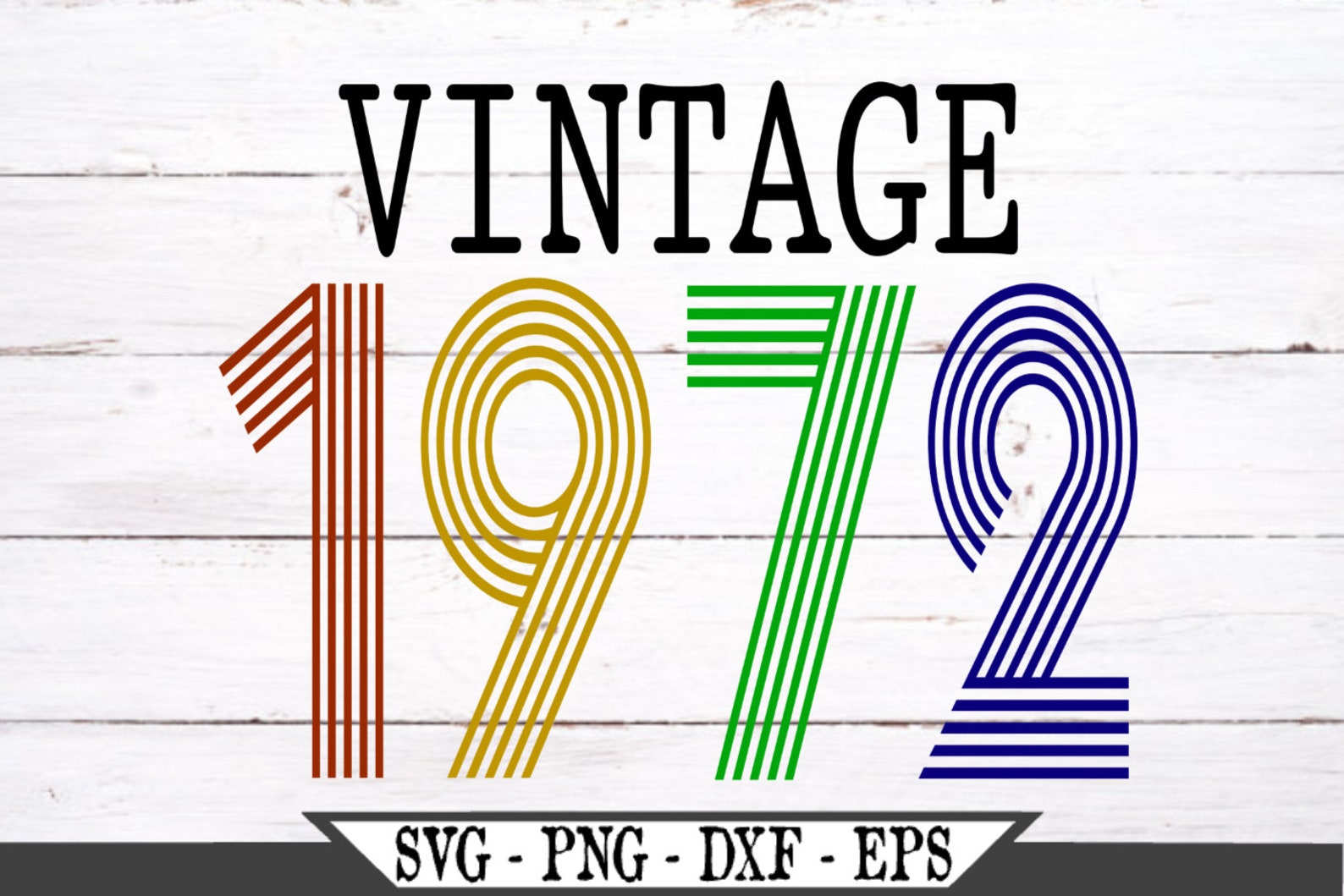 Vintage 1972 SVG Birthday Party Funny Quote Cut File for - Etsy