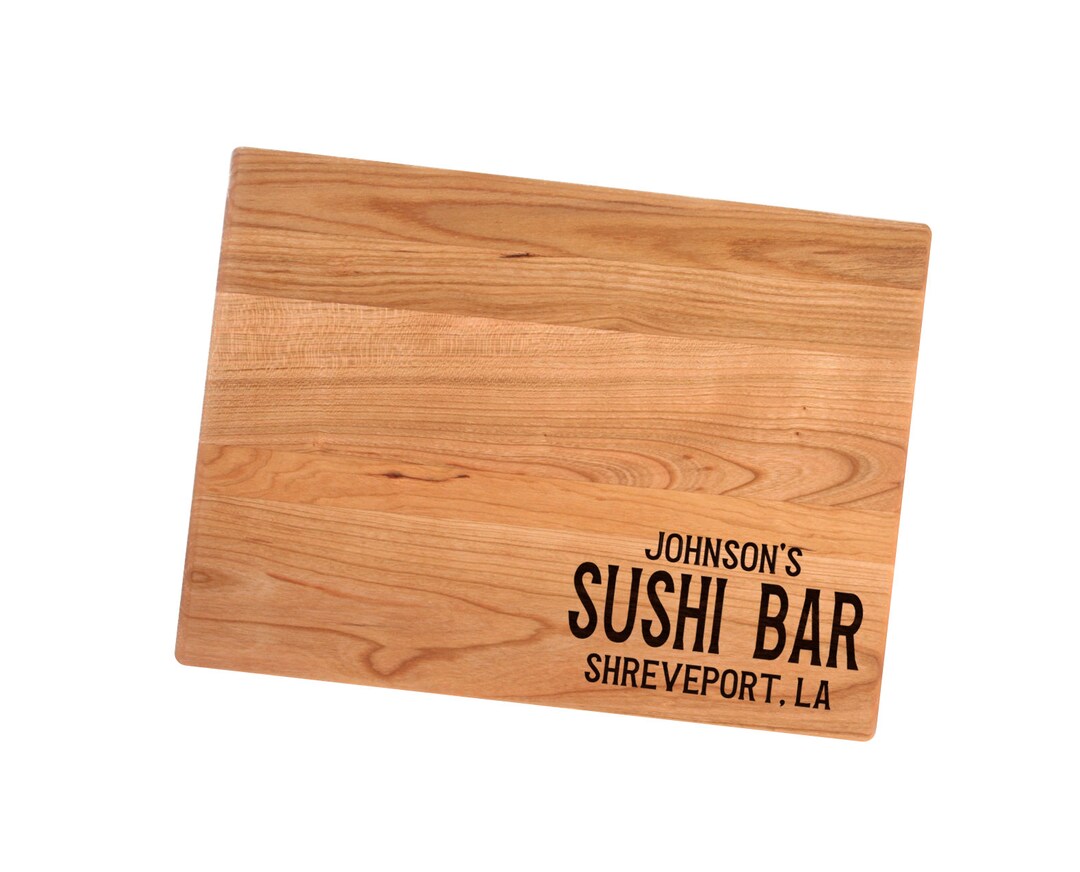 Personalized Sushi Bar Cutting Board | Sushi Charcuterie Board | Custom ...