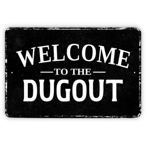 Welcome to the Dugout Sign Custom Baseball Outdoor or Indoor Metal Wall ...
