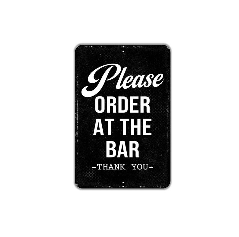 Please Order at the Bar Thank You Sign | Bar Service Sign for Pub ...