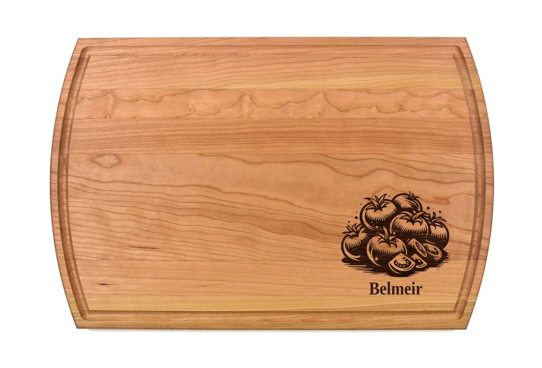 Tomato Engraved Cutting Board – Vegetable Kitchen Decor – Cherry ...