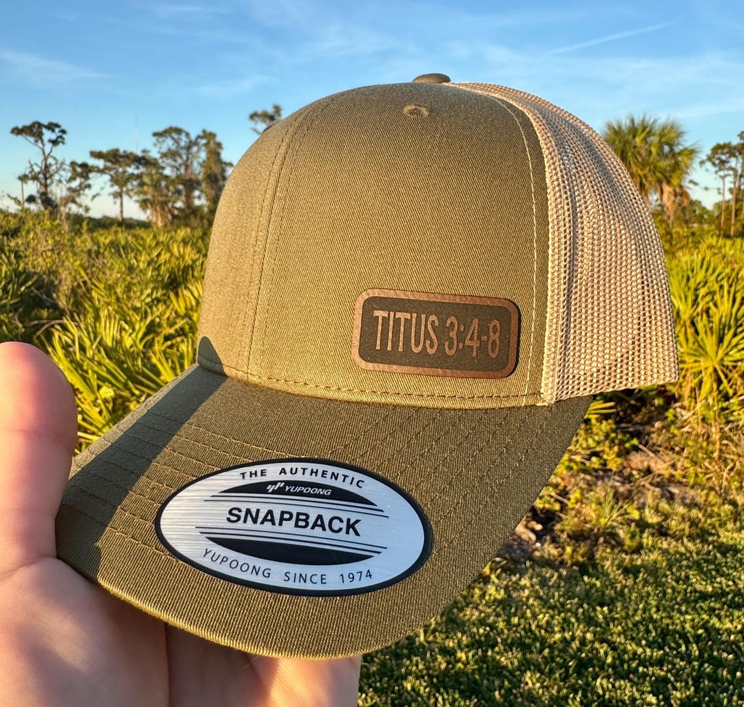 Titus 3:4-8 Bible Verse Hat, Christian You Choose Text, Custom ...