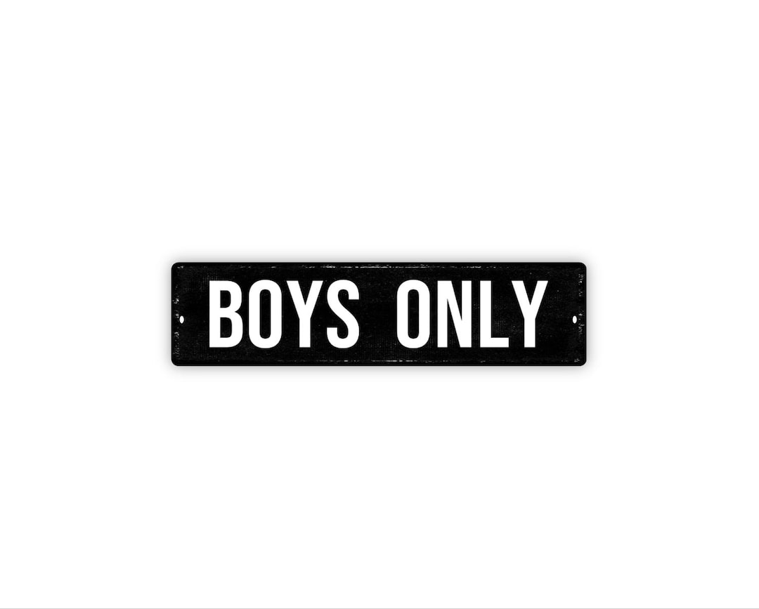 Boys Only Sign Metal Wall Decor for Bedroom, Playroom or Locker Area ...