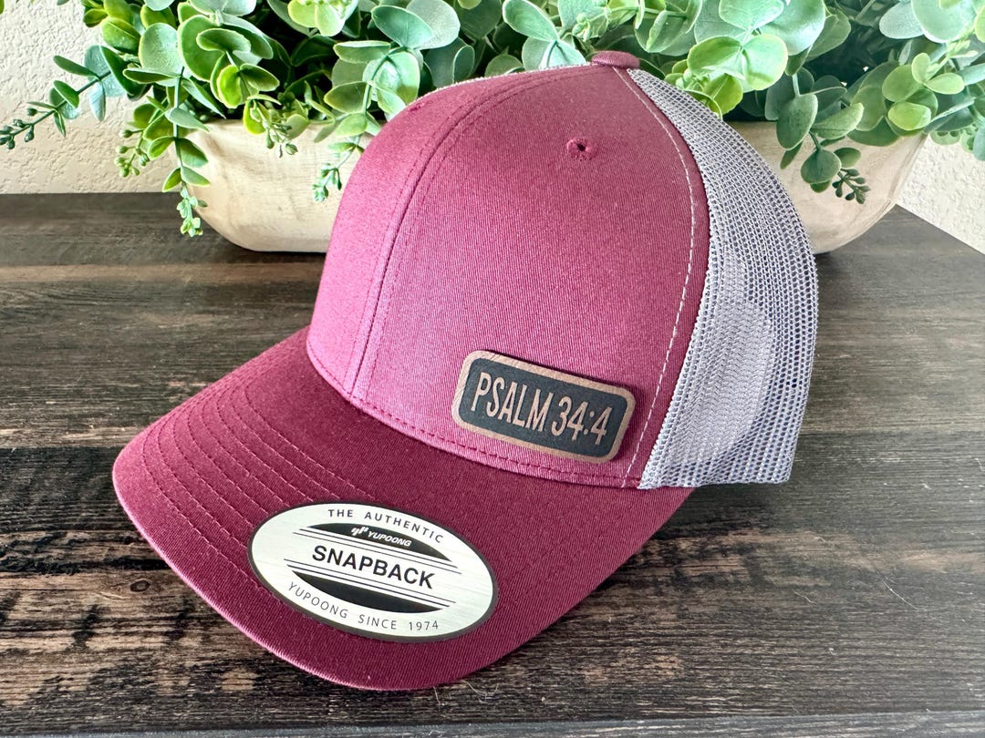 Psalm 34:4 Bible Verse Hat, Christian You Choose Text, Custom ...