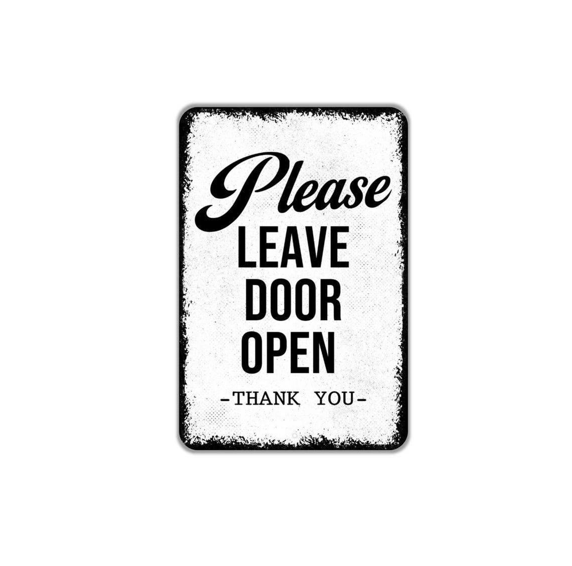 Please Leave Door Open Thank You Sign Metal Wall Art or Canvas for ...