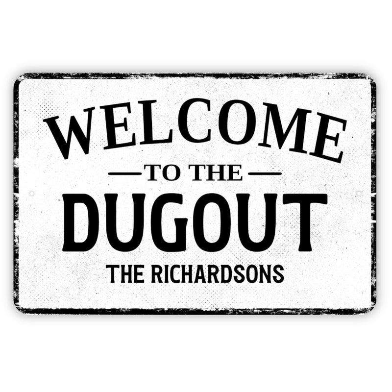 Baseball Dugout Sign - Etsy