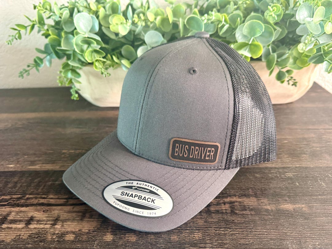 Bus Driver Hat – Trucker or Snapback Cap With Bus Design – Appreciation ...