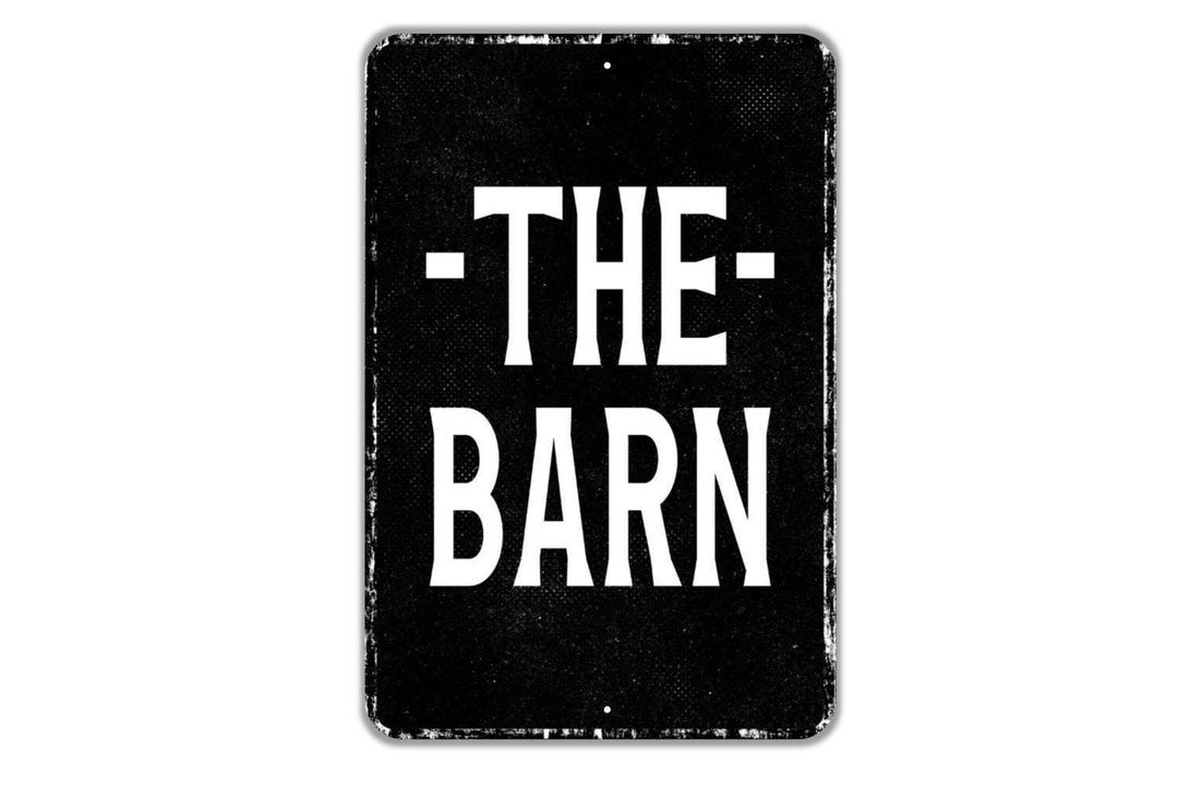 The Barn Sign Metal Wall Art or Vinyl Sticker for Farmhouse, Rustic ...
