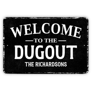 Welcome to the Dugout Sign Custom Baseball Outdoor or Indoor Metal Wall ...