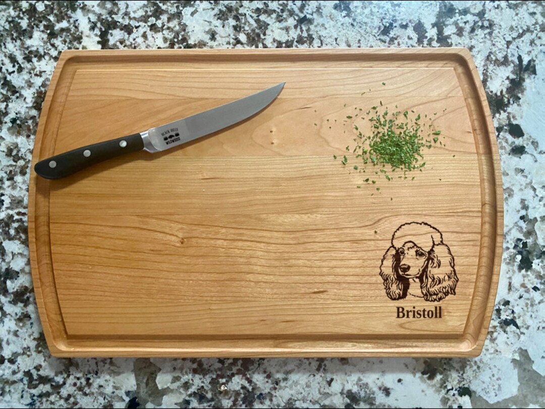 Poodle Cutting Board | Dog Breed Charcuterie Board | Custom Serving ...