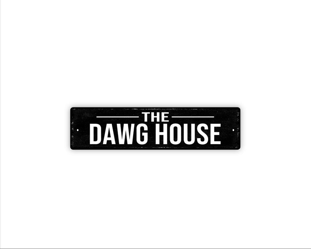 The Dawg House Sign Metal Wall Decor for Dog Kennel, Pet Area or Man ...