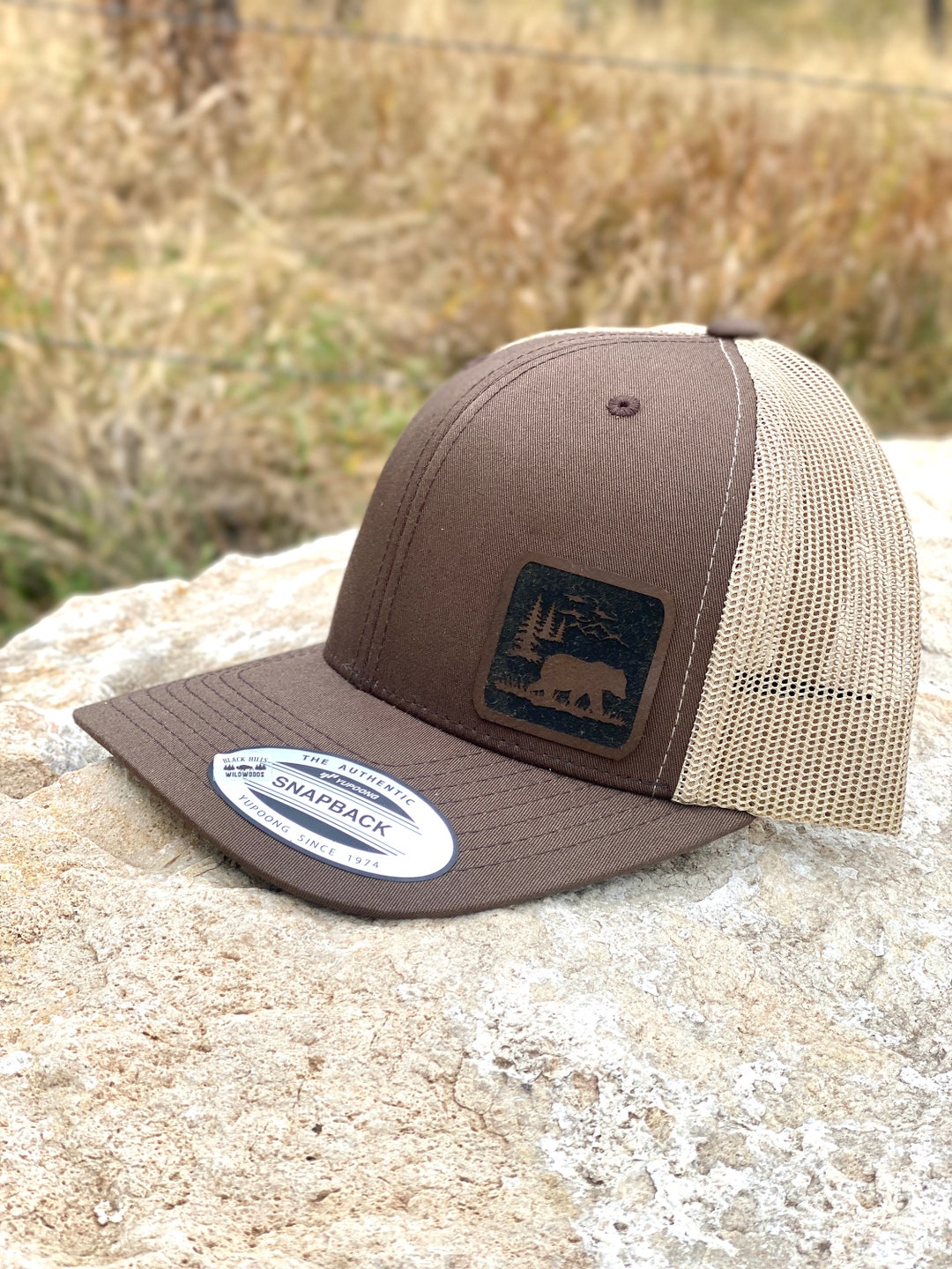 Bear Forest Hat, Grizzly Bear Hat, Wildlife Hat, Hunter Hat, Snapback ...
