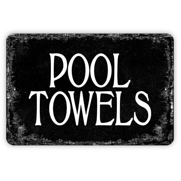 Pool Towel Signs - Etsy