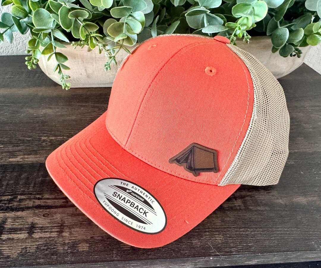 Camping Tent Hat – Trucker or Snapback Cap With Tent Design – Outdoor ...