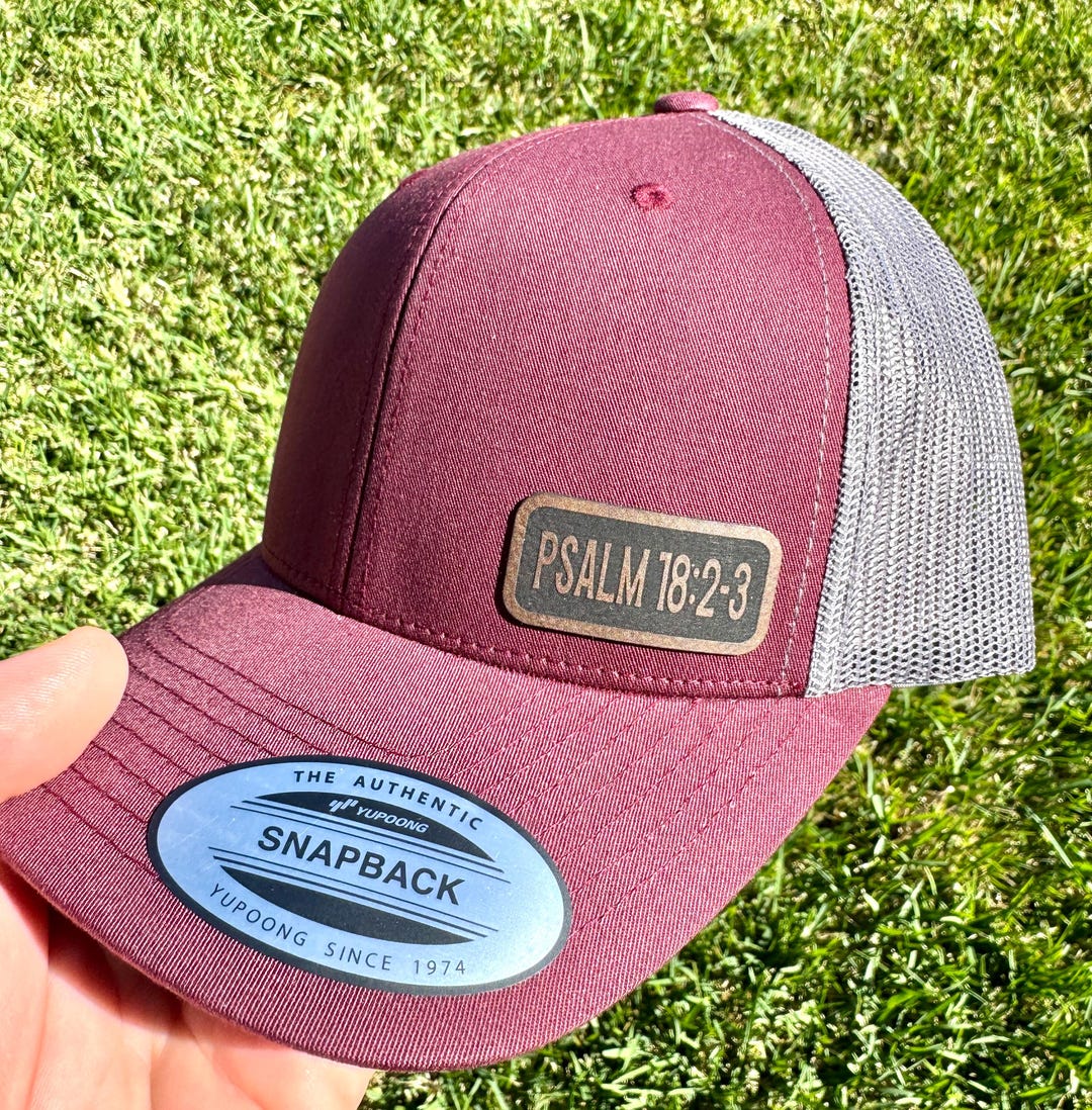 Psalm 18:2-3 Bible Verse Hat, Christian You Choose Text, Custom ...