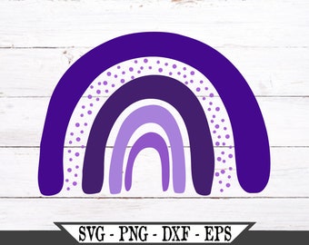 Purple Rainbow Svg - Etsy
