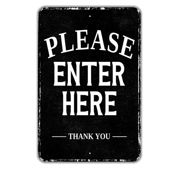 Enter Here Sign - Etsy