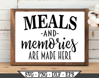 Meals and Memories Svg - Etsy