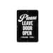 Please Leave Door Open Thank You Sign Metal Wall Art or Canvas for ...