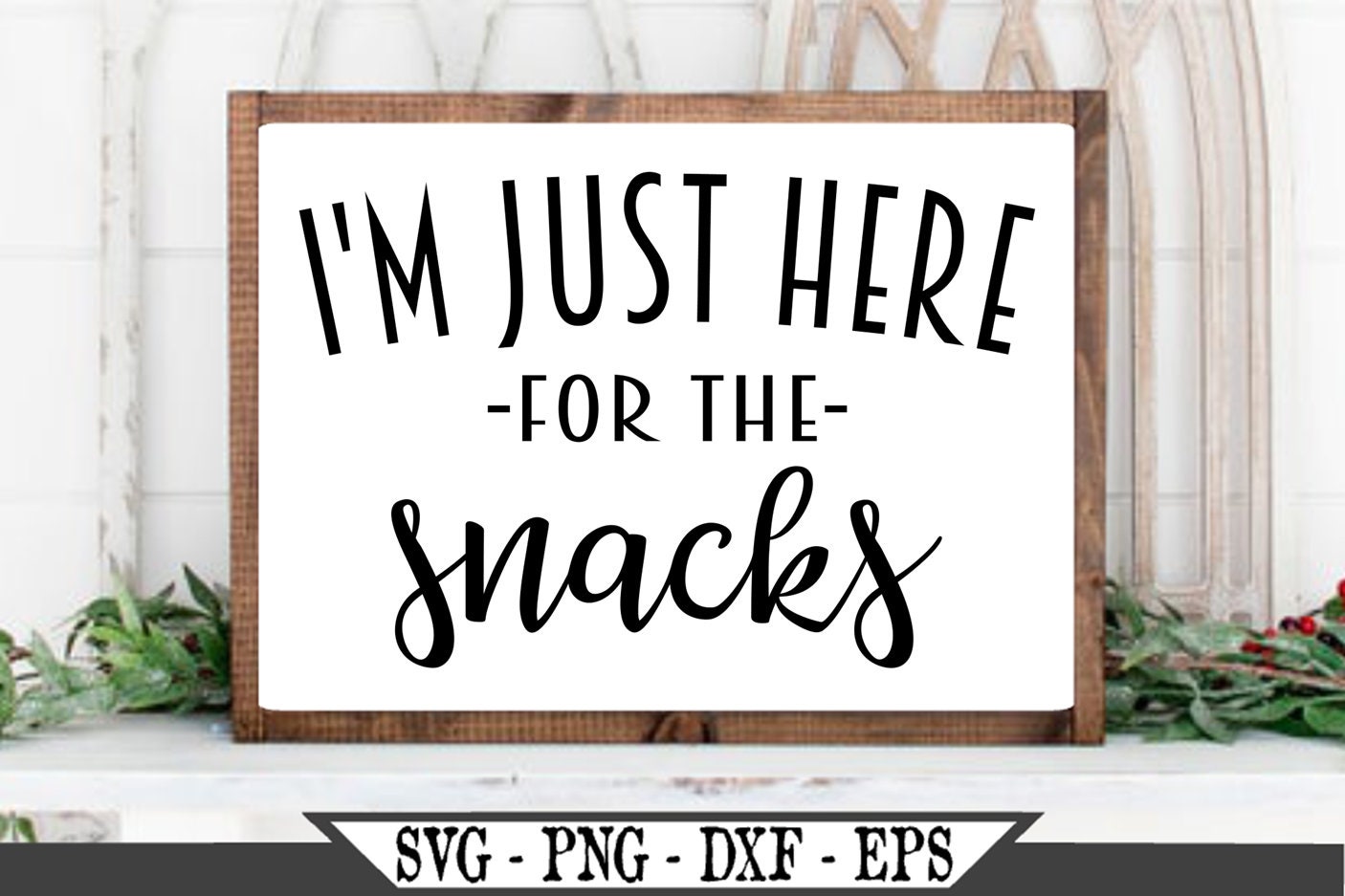 I'm Just Here for the Snacks SVG Funny Vector Cut File for - Etsy Australia