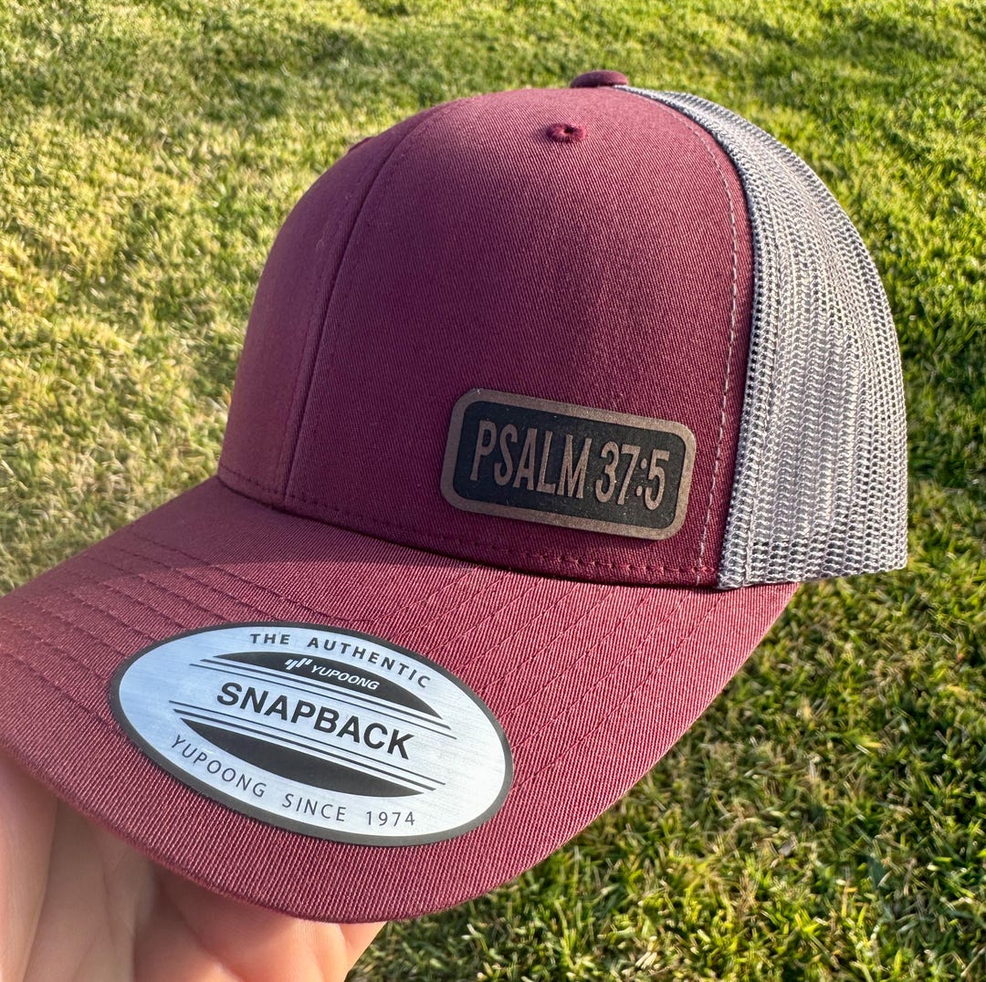 Psalm 37:5 Bible Verse Hat, Christian You Choose Text, Custom ...