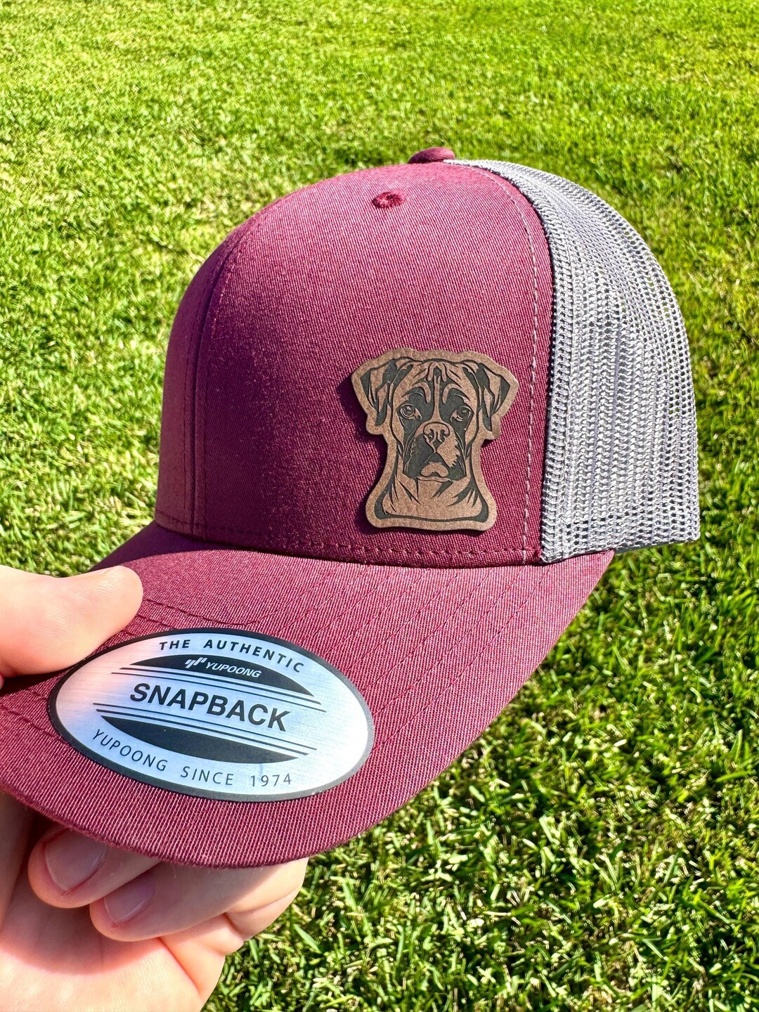 Boxer Dog Hat – Trucker or Snapback Cap With Boxer Design – Gift for ...