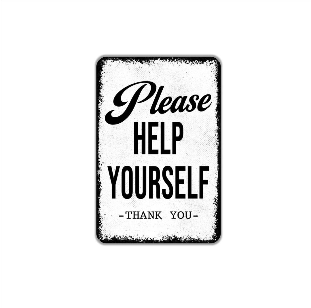 Please Help Yourself Thank You Sign | Buffet or Treat Table Metal Sign ...