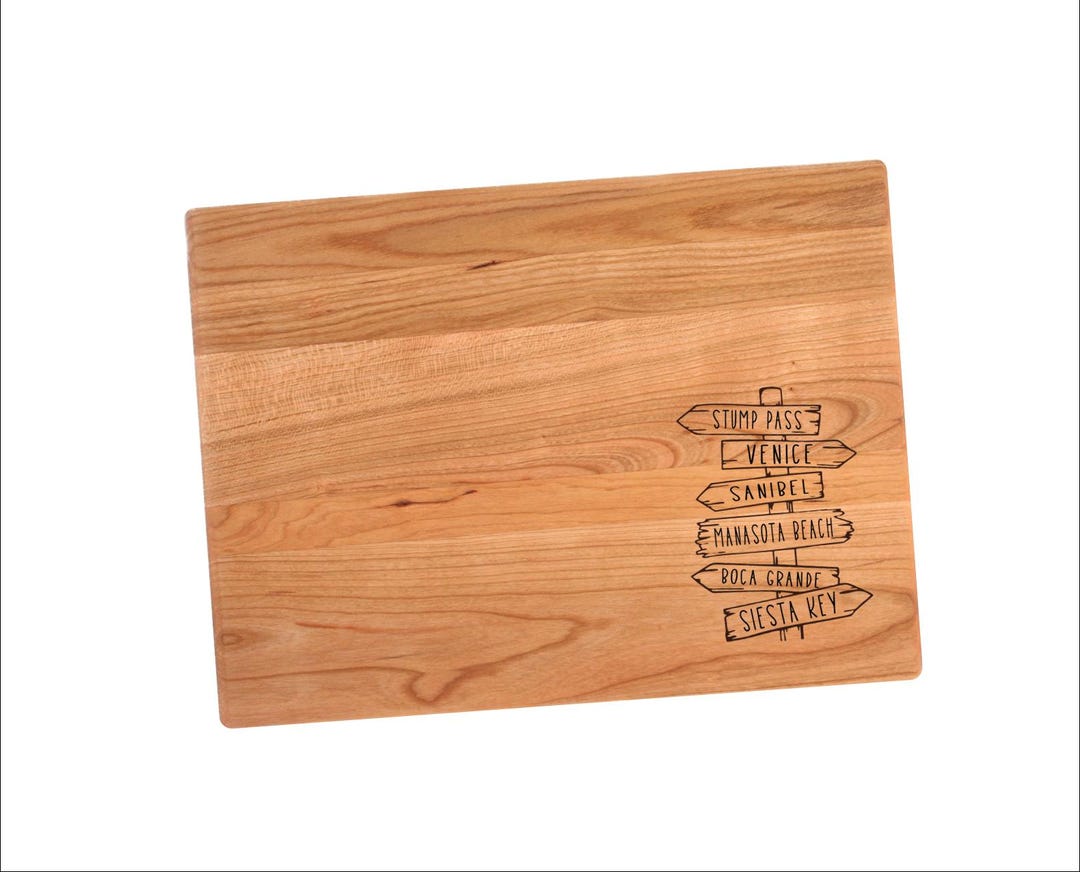 Personalized Road Sign Cutting Board Manasota Siesta Key Sanibel ...
