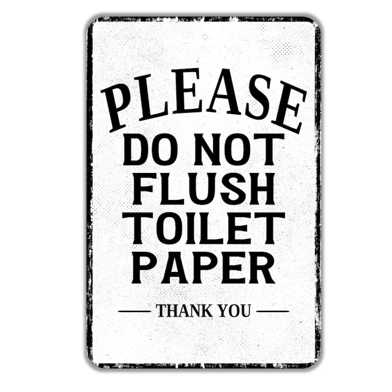 Please Flush the Toilet Sign - Etsy