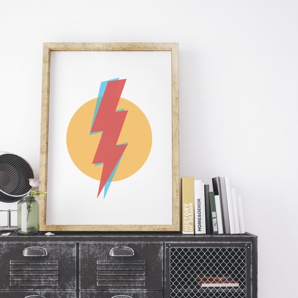 Lightning Bolt Art - Etsy UK