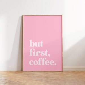 But First Coffee Wall Art Print Home Decor for Kitchen, Typography ...
